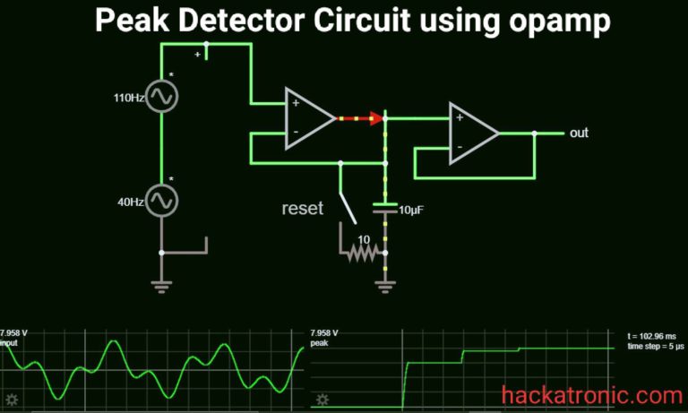 peak detector op amp circuit » Hackatronic