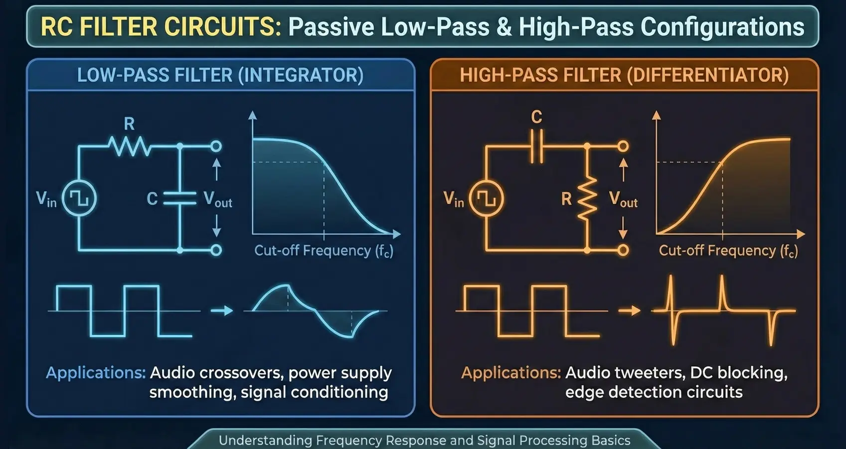 Passive RC Filters: Circuit Diagram, Types, Working & Applications